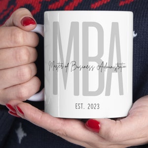 Personalized MBA Mug, Custom Graduation Gift for Business School ...