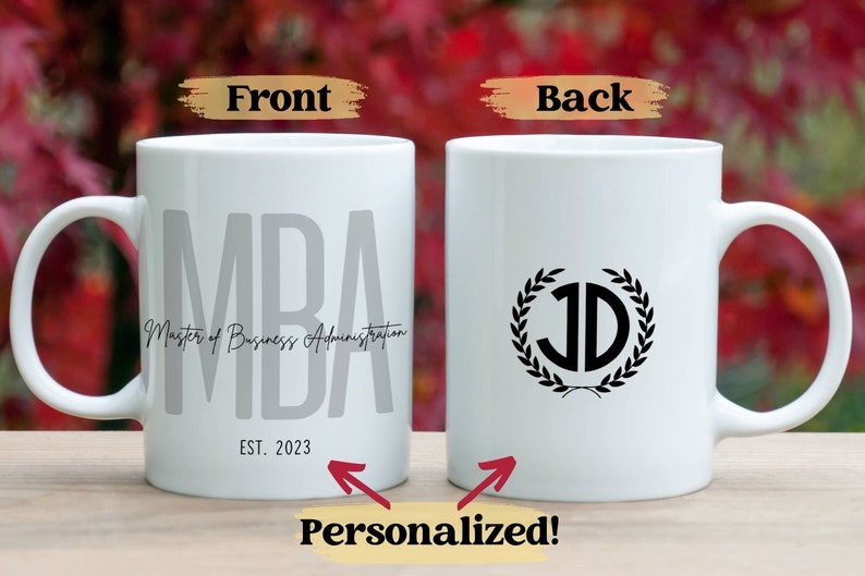Personalized MBA Mug, Custom Graduation Gift for Business School ...