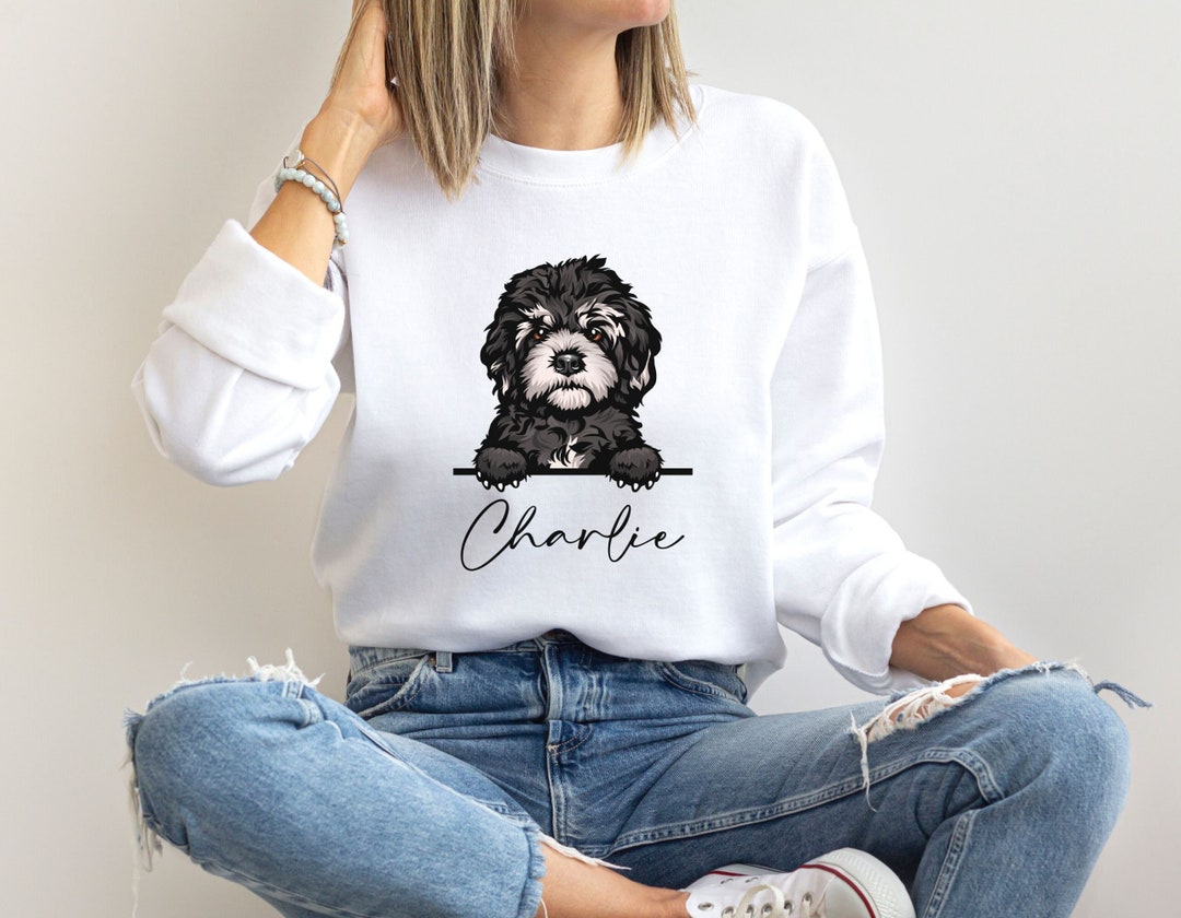 Cavapoo Mom Sweatshirt, Custom Cavapoo Sweatshirt, Personalized Cavapoo Mama Gift, Custom Dog ...