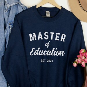 Custom Master of Education Sweatshirt, Personalized Med Graduate ...