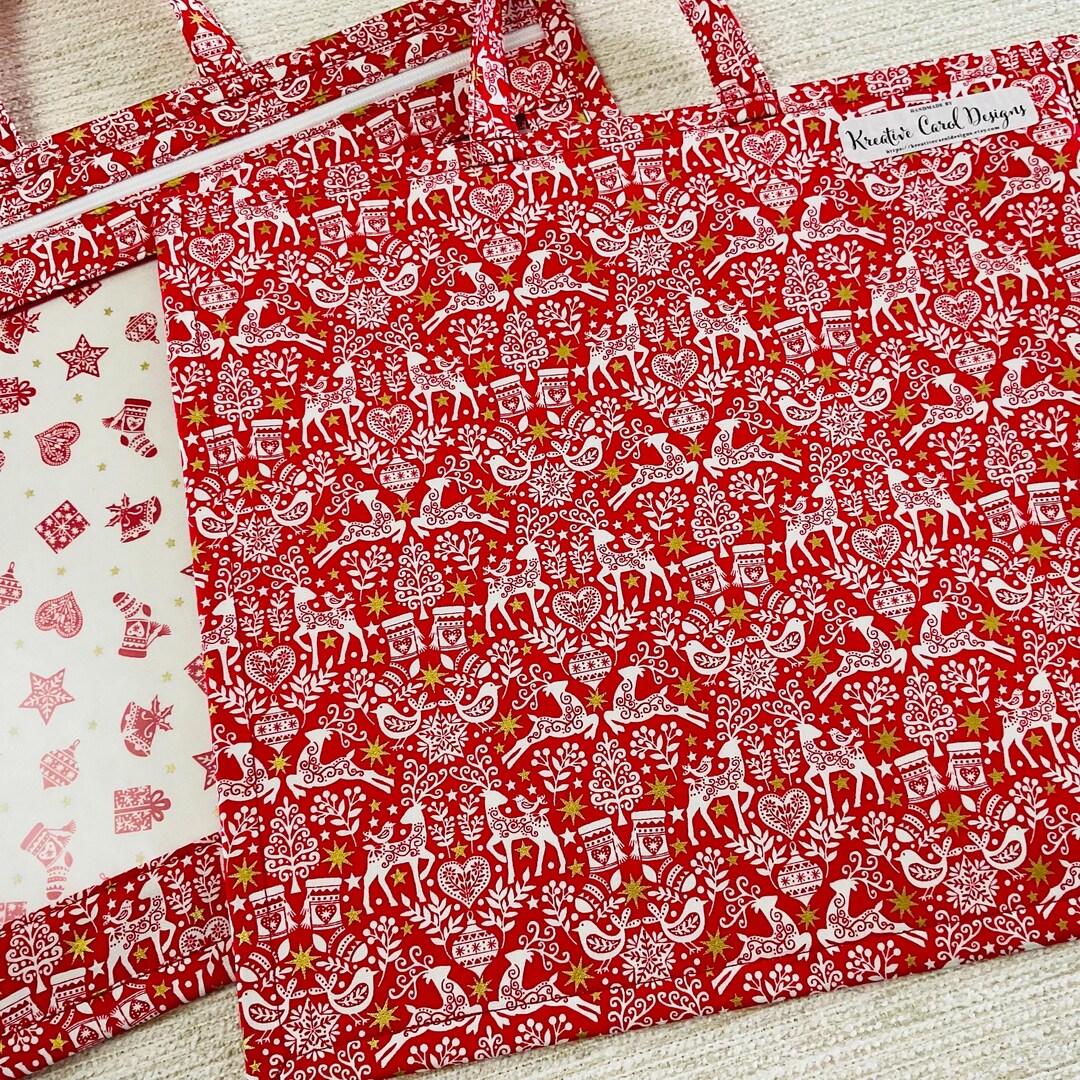 Clear Vinyl Project Bag - Scandi Folk Christmas-winter - Etsy