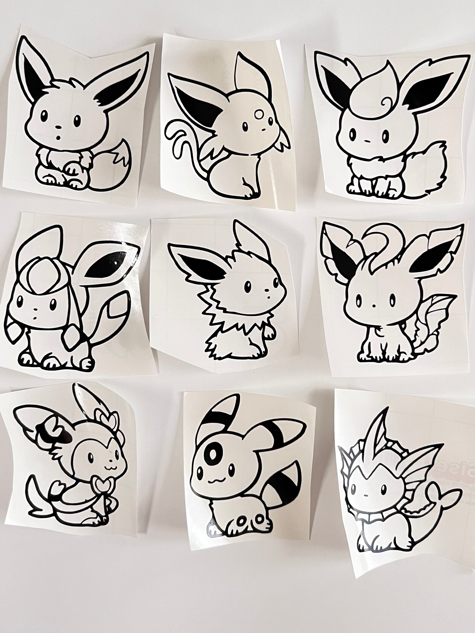 Chibi Eeveelutions Vinyl Stickers/decals - Etsy