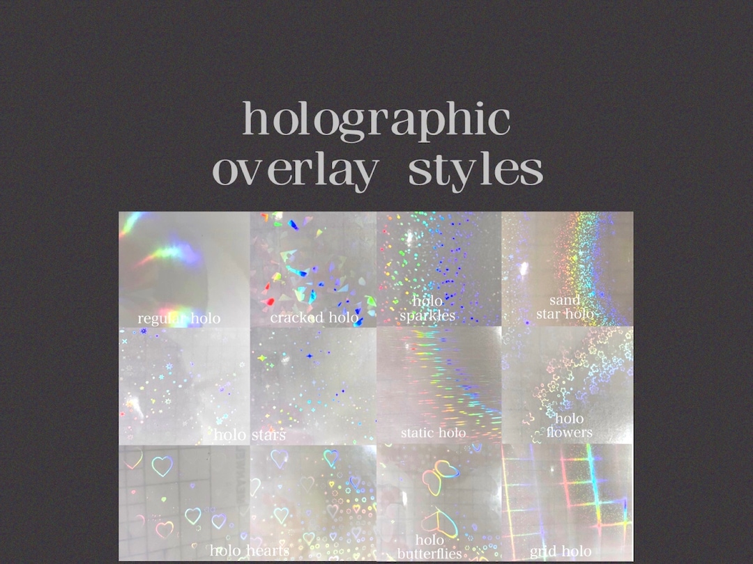 Holographic Overlay Design Styles Reference *NOT FOR PURCHASE* - Etsy
