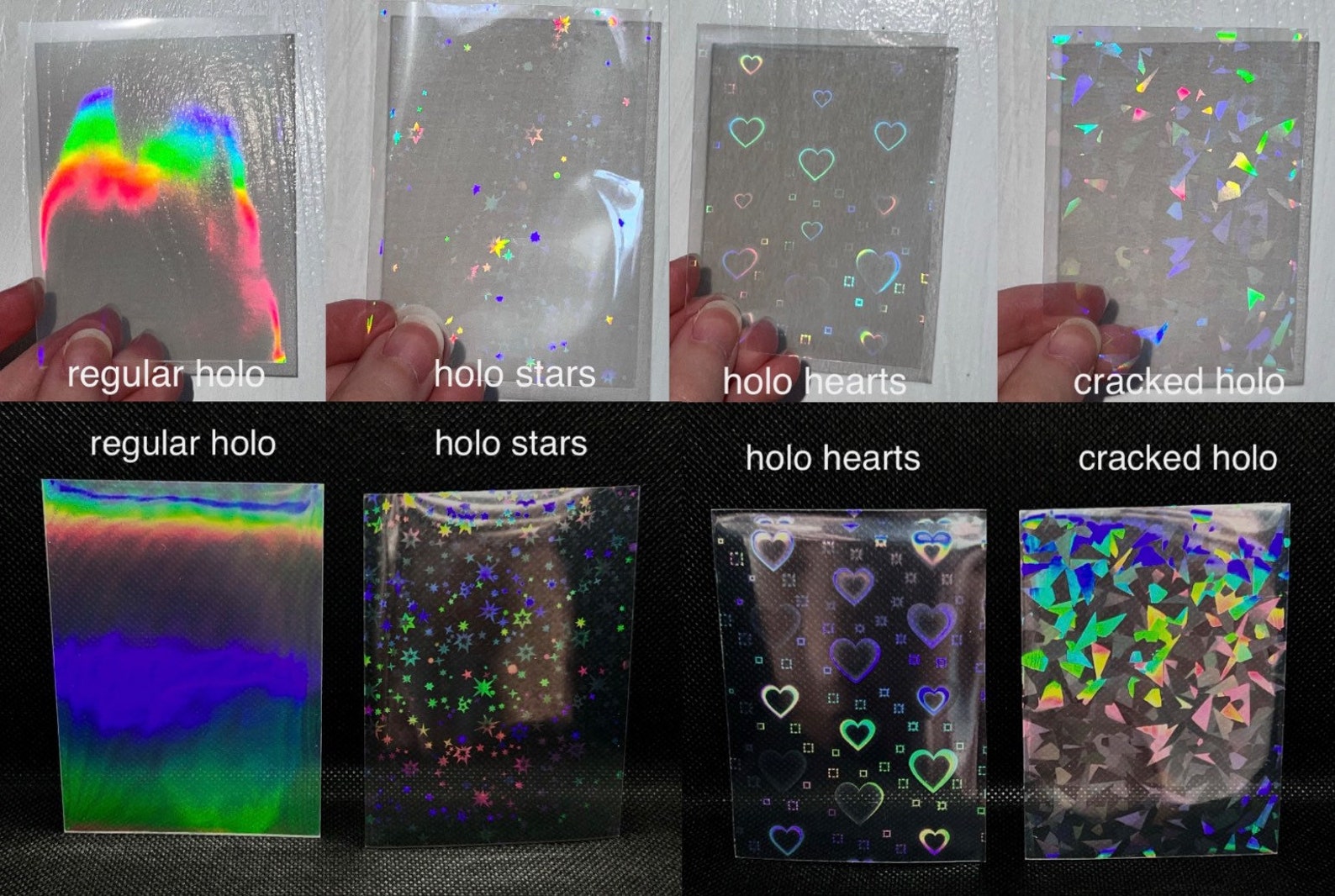 Acid/pvc Free Holographic Card Sleeves - Etsy