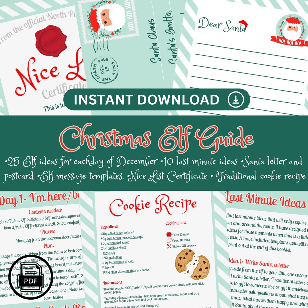 Christmas Elf Idea Guide Digital Download - Etsy