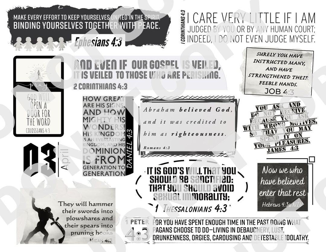 April 3rd Birthday Scripture Poster Gift, Third, 4:3 - Etsy