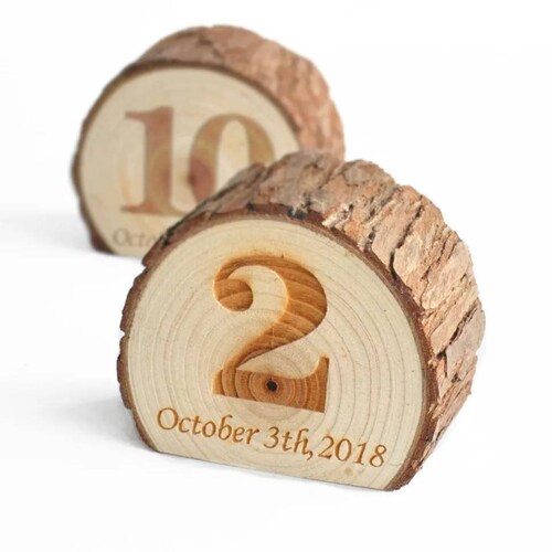 Set of Wooden Table Numbers Rustic Table Numbers for Barn and - Etsy