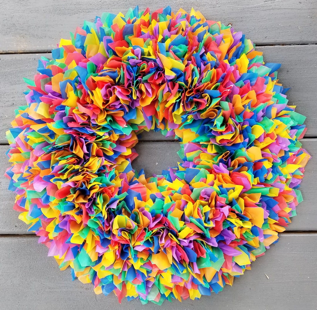 18" Crayon Box Colors Door Wreath - Etsy