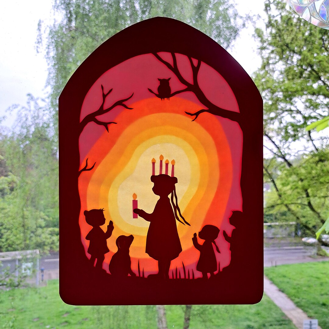 Waldorf Window Picture Transparent Spring Summer Autumn Winter Lucia ...