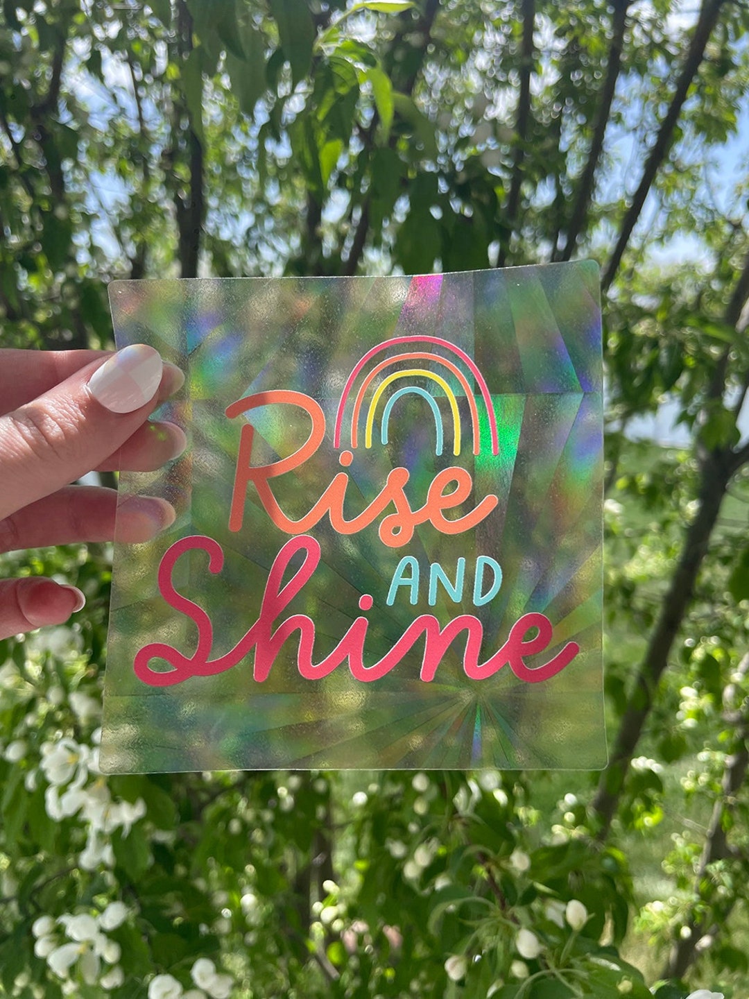 Rise and Shine Suncatcher Sticker, Prismatic Rainbow Making Suncatcher ...