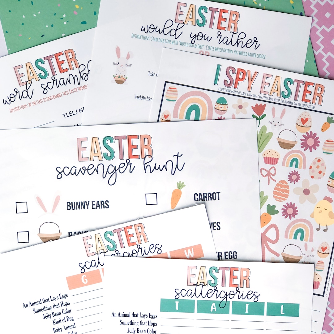Easter Game Bundle: Printable Party Games (digital Download) - Etsy