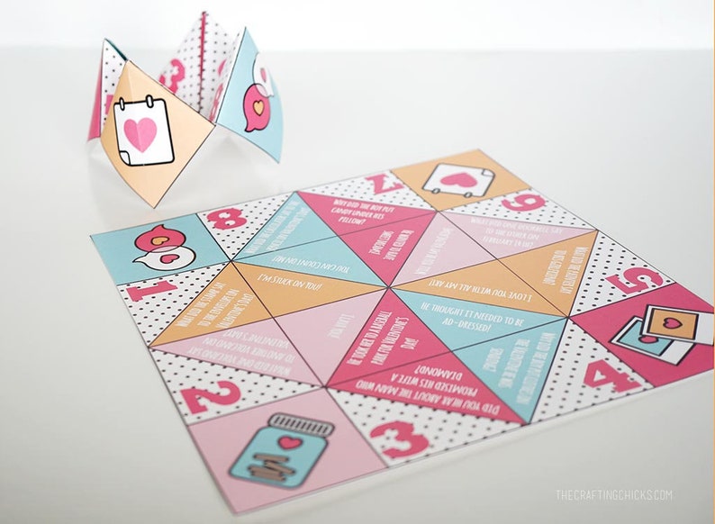 Valentine Cootie Catchers - Etsy