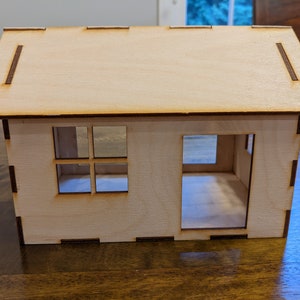 Wooden House SVG Pattern for Laser Cutting. Fits Two 12 by 12 in or a ...