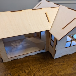 Wooden House SVG PDF Pattern for Laser Cutting, Cnc. Arranged to Fit ...