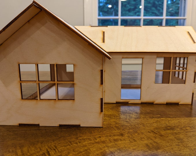 Wooden House SVG PDF Pattern for Laser Cutting, Cnc. Arranged to Fit ...