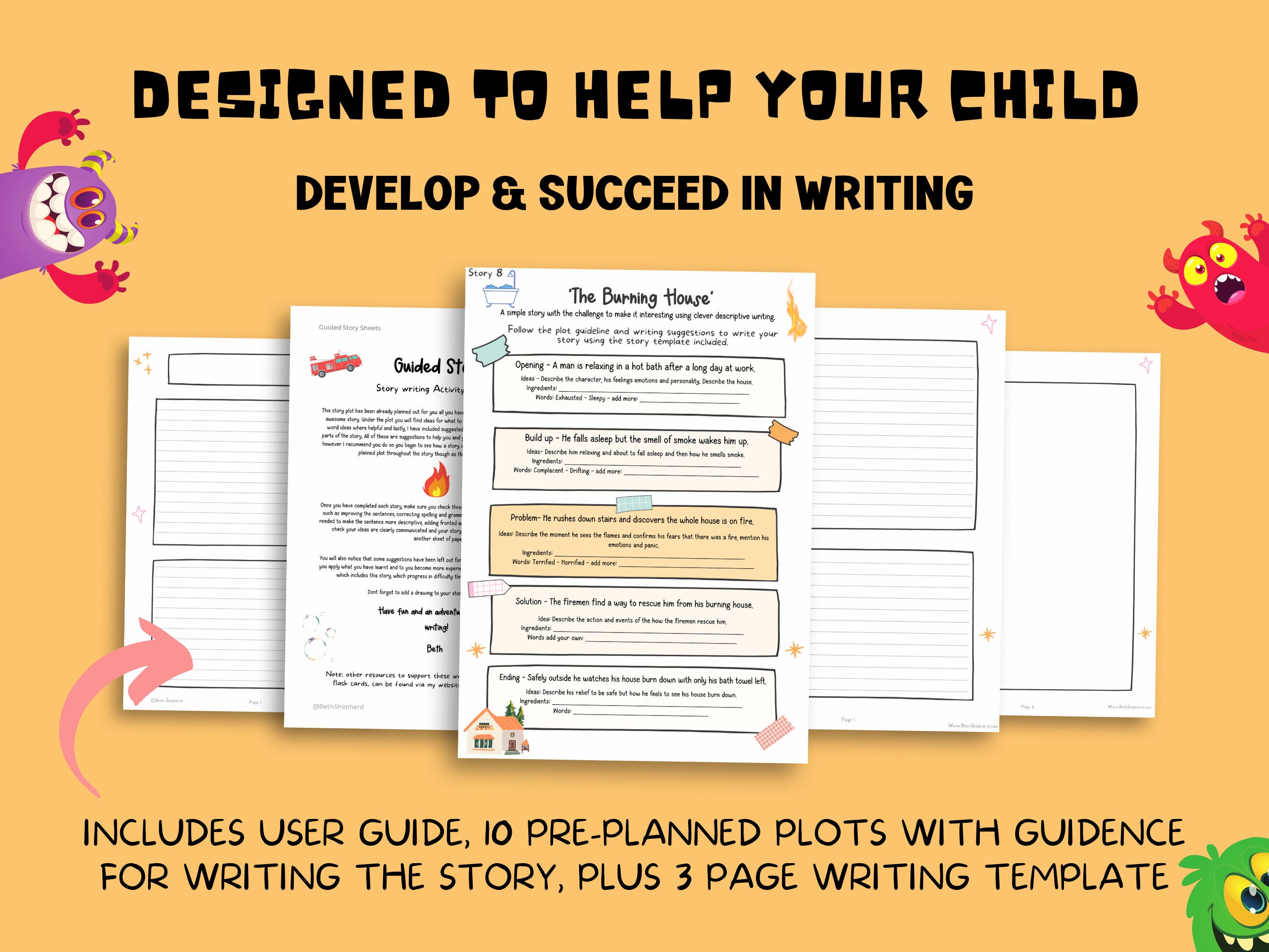 Guided Story Writing Bundle | Story Writing Activities | Writing ...