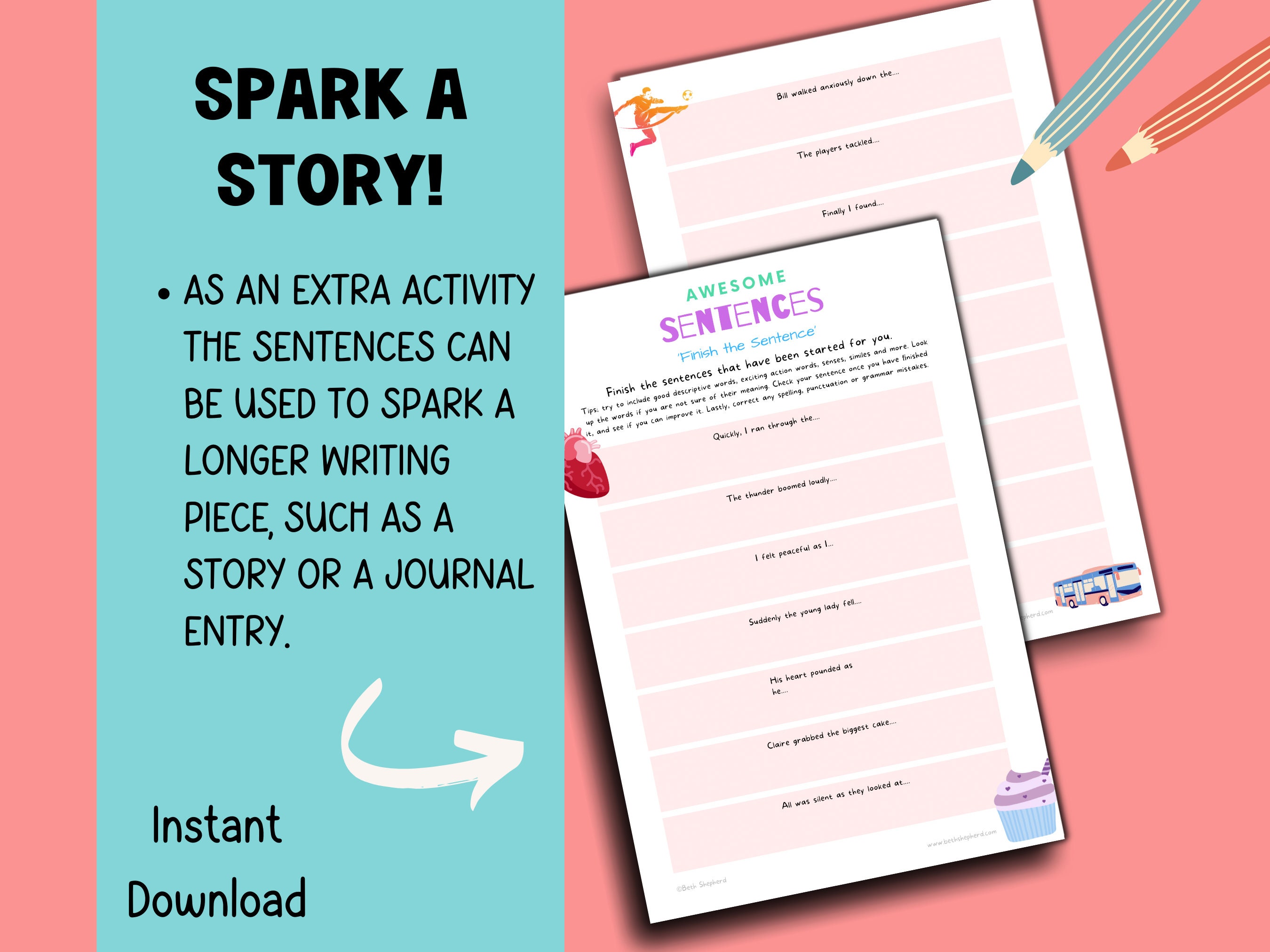 Writing Prompt Writing Activity Writing Exercise Activity Worksheet ...