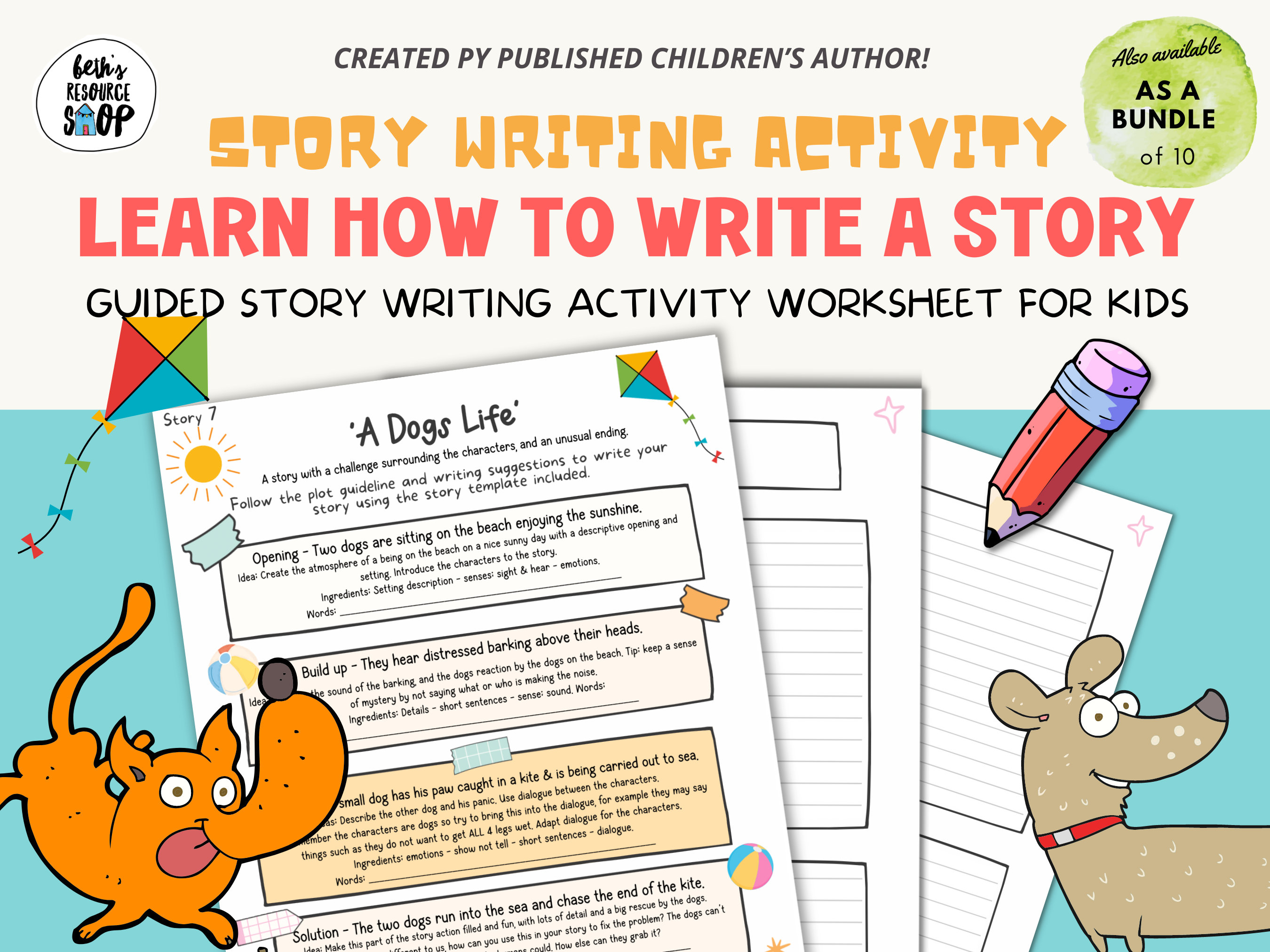 Guided Story Writing | Story Writing Activity | Writing Challenge ...