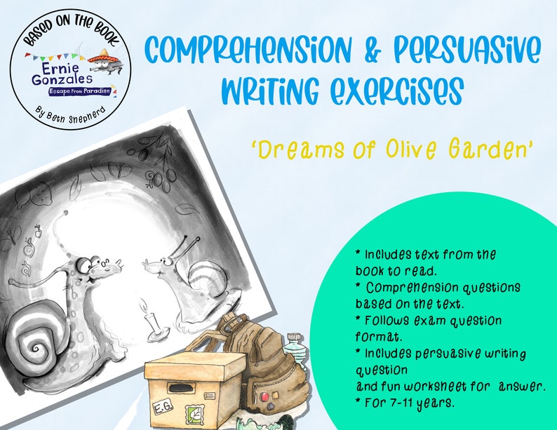 Comprehension Activity Worksheet for Kids Creative Writing Practice ...