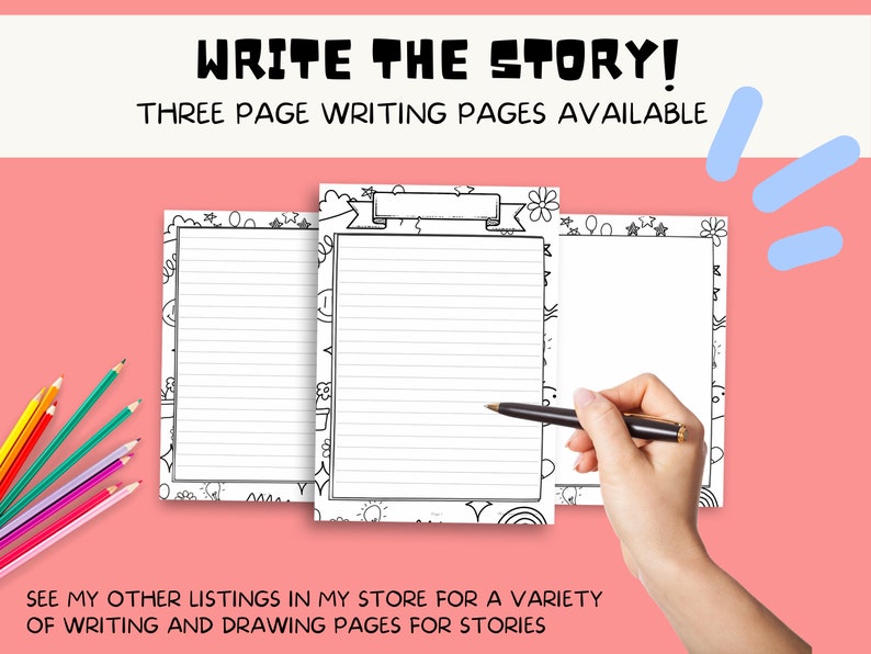 Story Writing Planner | Writing Guide for Kids | Writing Workbook ...