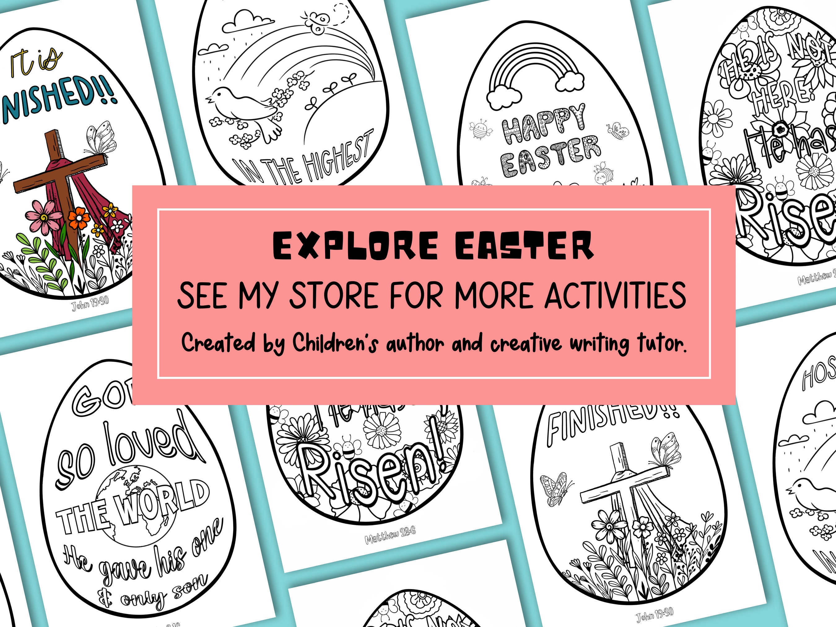 Bible Verses Easter Egg Activity | Kids Coloring Pages | Activity ...