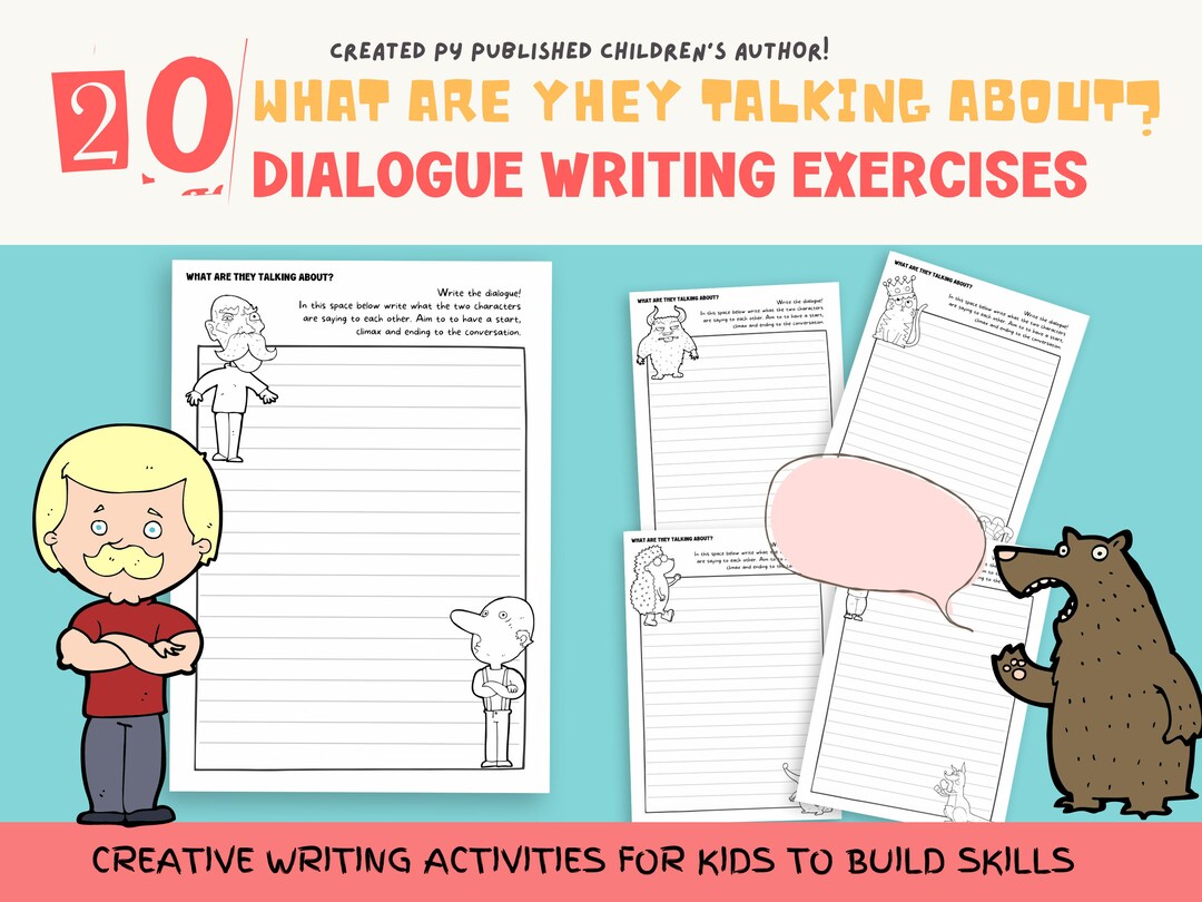 Dialogue Writing Exercises | Writing Prompts for Kids| Creative Writing ...