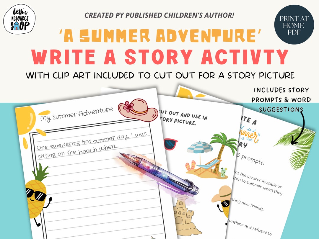 Write a Summer Story | Creative Writing Prompts | Writing Activity ...