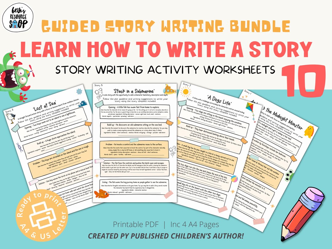 Guided Story Writing Bundle | Story Writing Activities | Writing ...