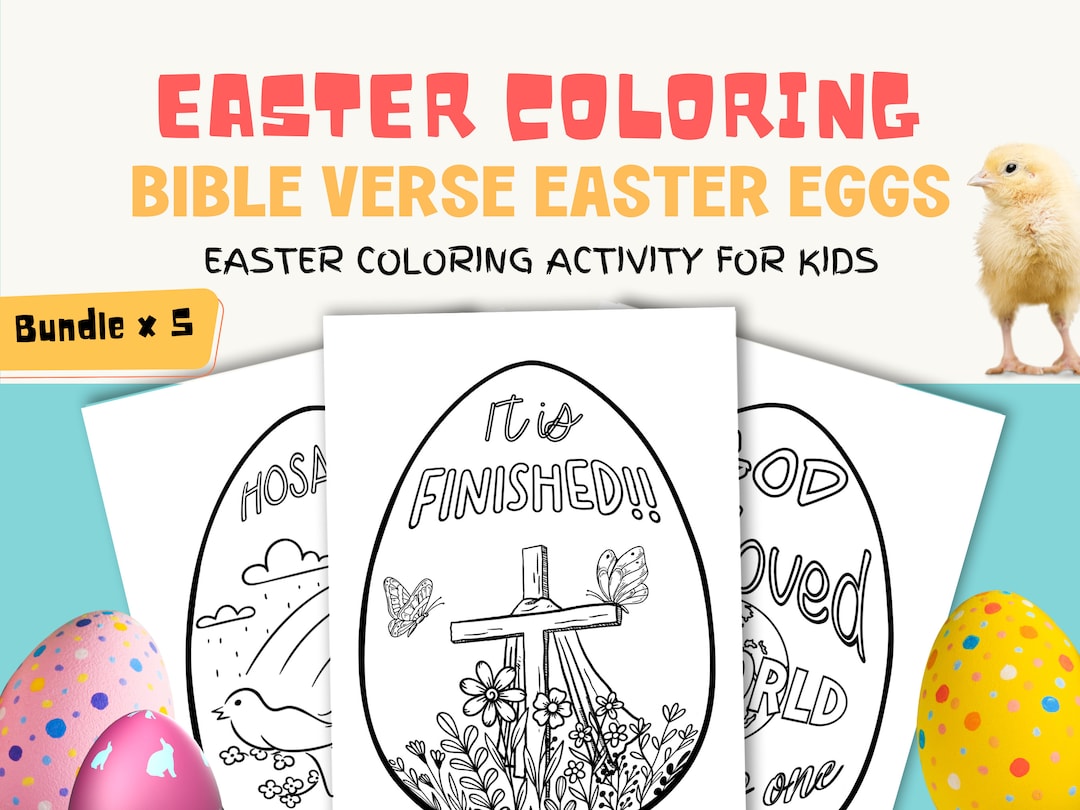 Bible Verses Easter Egg Activity | Kids Coloring Pages | Activity ...
