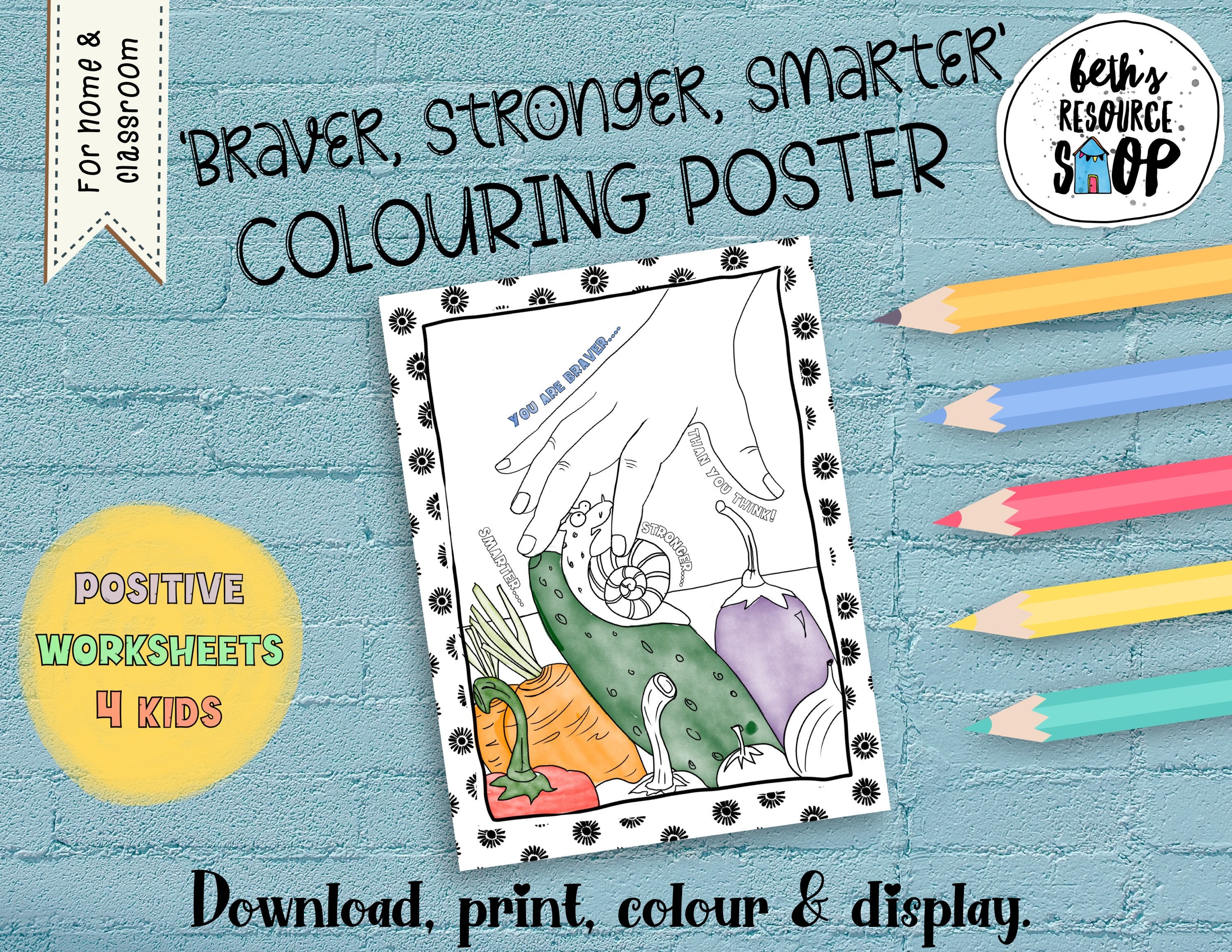 Encouraging Colouring Poster Colouring Sheet Activity Worksheet ...