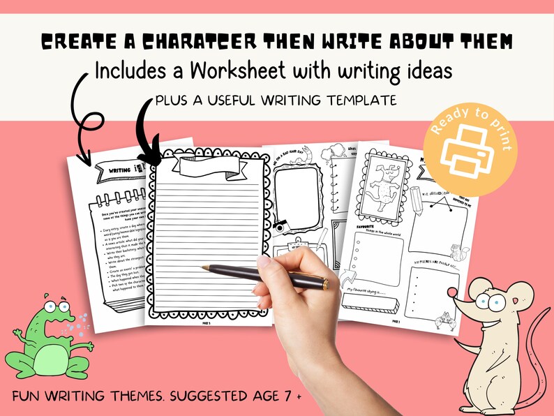 20 Character Profile Writing Worksheets Character Planner Creative ...