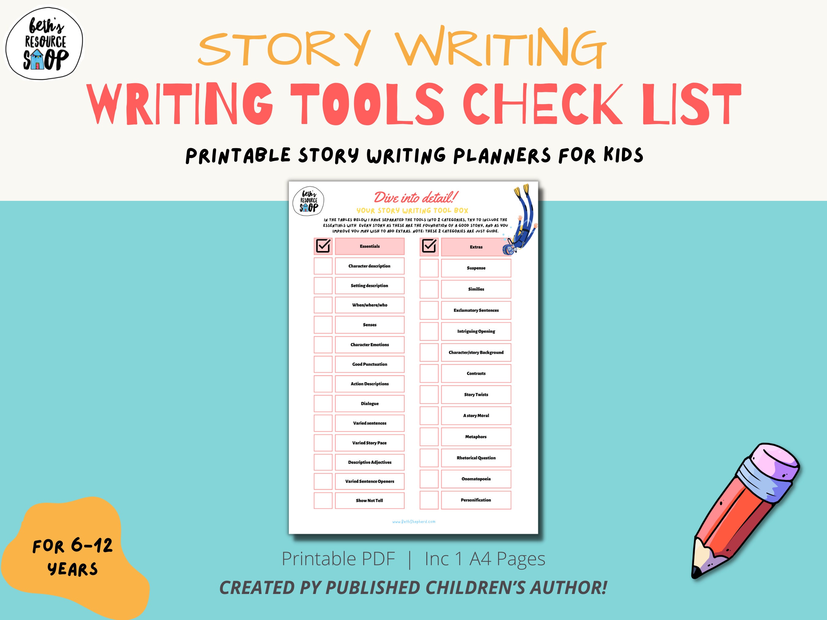 Story Planner Story Writing Template Planning Sheet Creative Writing ...