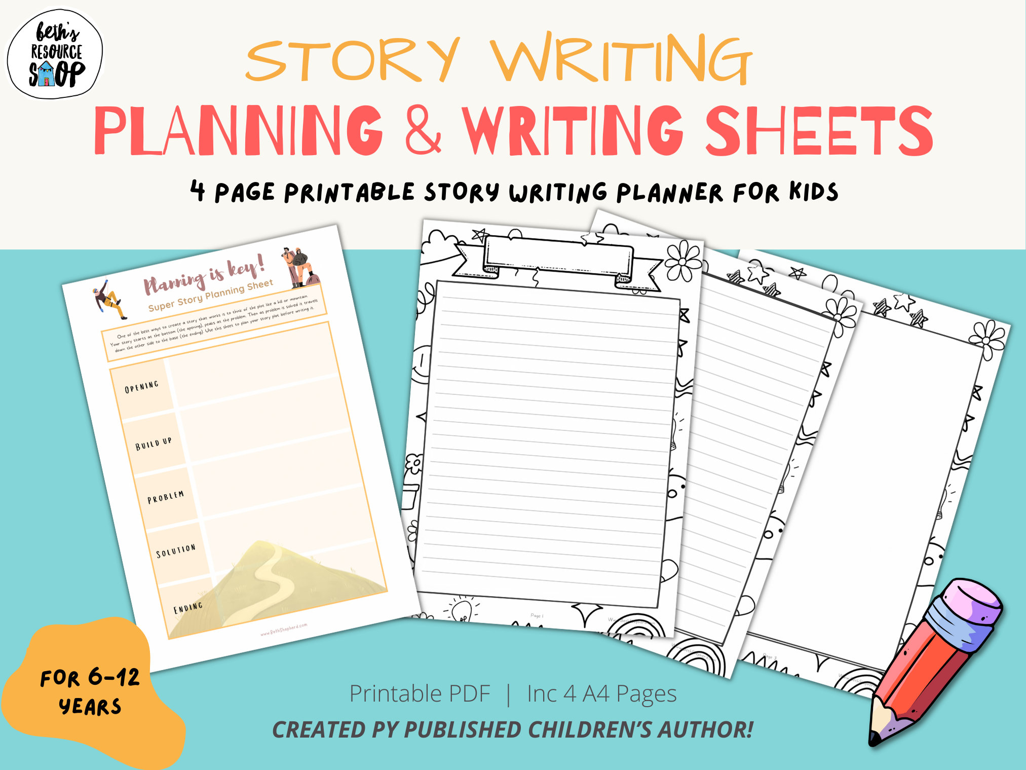 Creative Writing Prompt for Kids | Plot Planner | Story Planner | Story ...