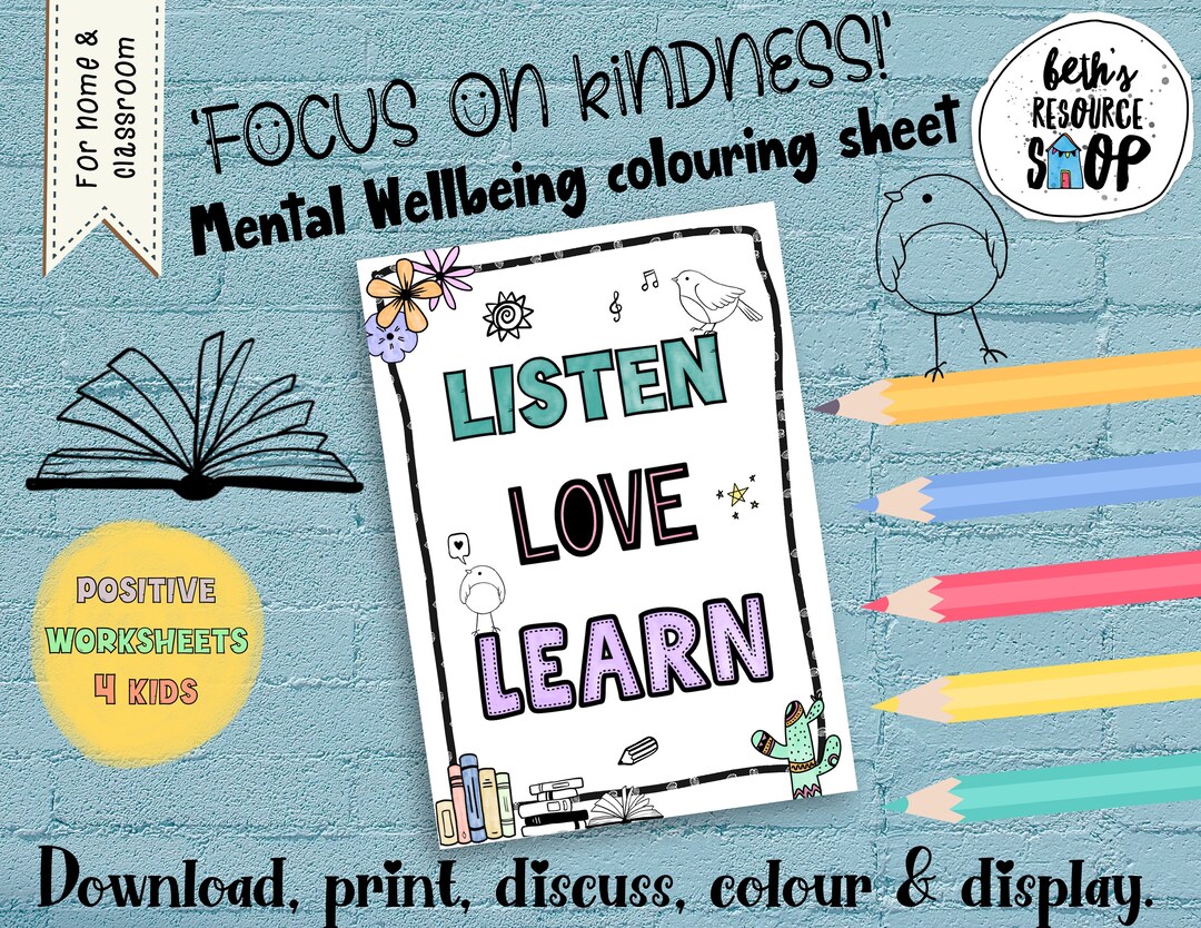 Hoja para colorear PHSE/Póster / Hoja de trabajo imprimible / Bienestar ...