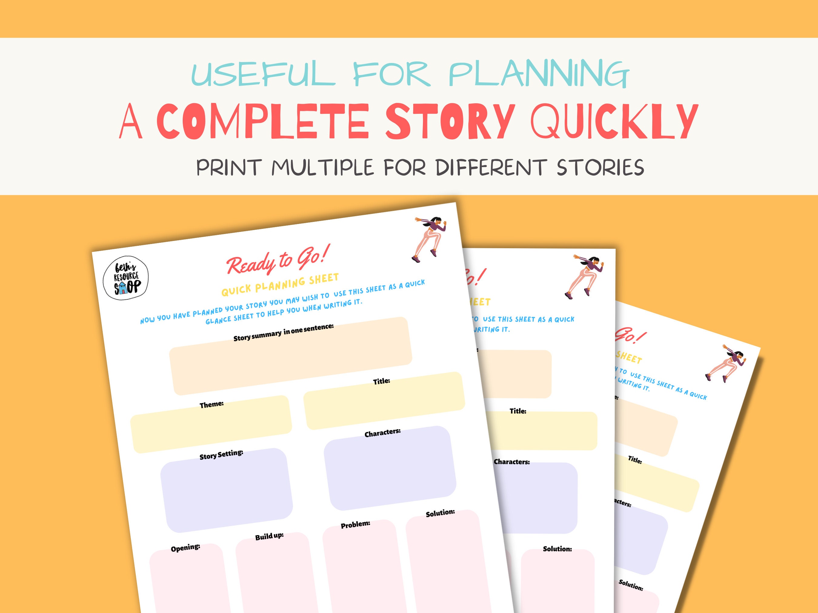 Story Writing Planning Worksheet for Kids Write a Story Story Planning ...
