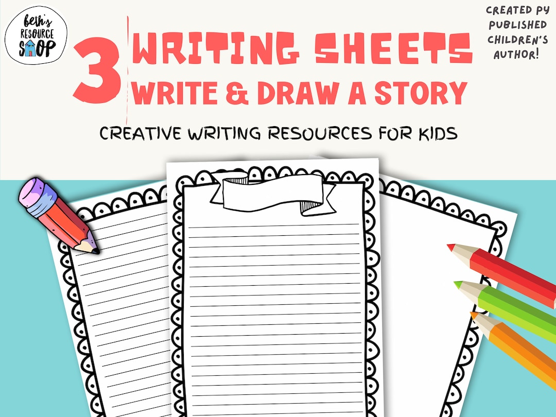 Writing Template | Writing Page | Journal Page | Printed Lined Paper ...