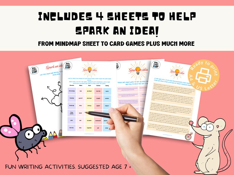 Story Writing Planner | Writing Guide for Kids | Writing Workbook ...