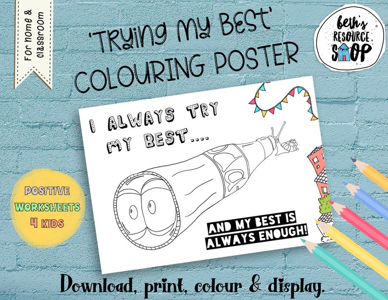 Mindfulness Colouring Sheet for Kids, Colouring Poster, Printable ...