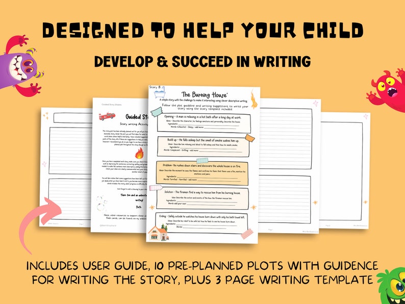 Guided Story Story Writing Activity Creative Writing Prompts Worksheets ...