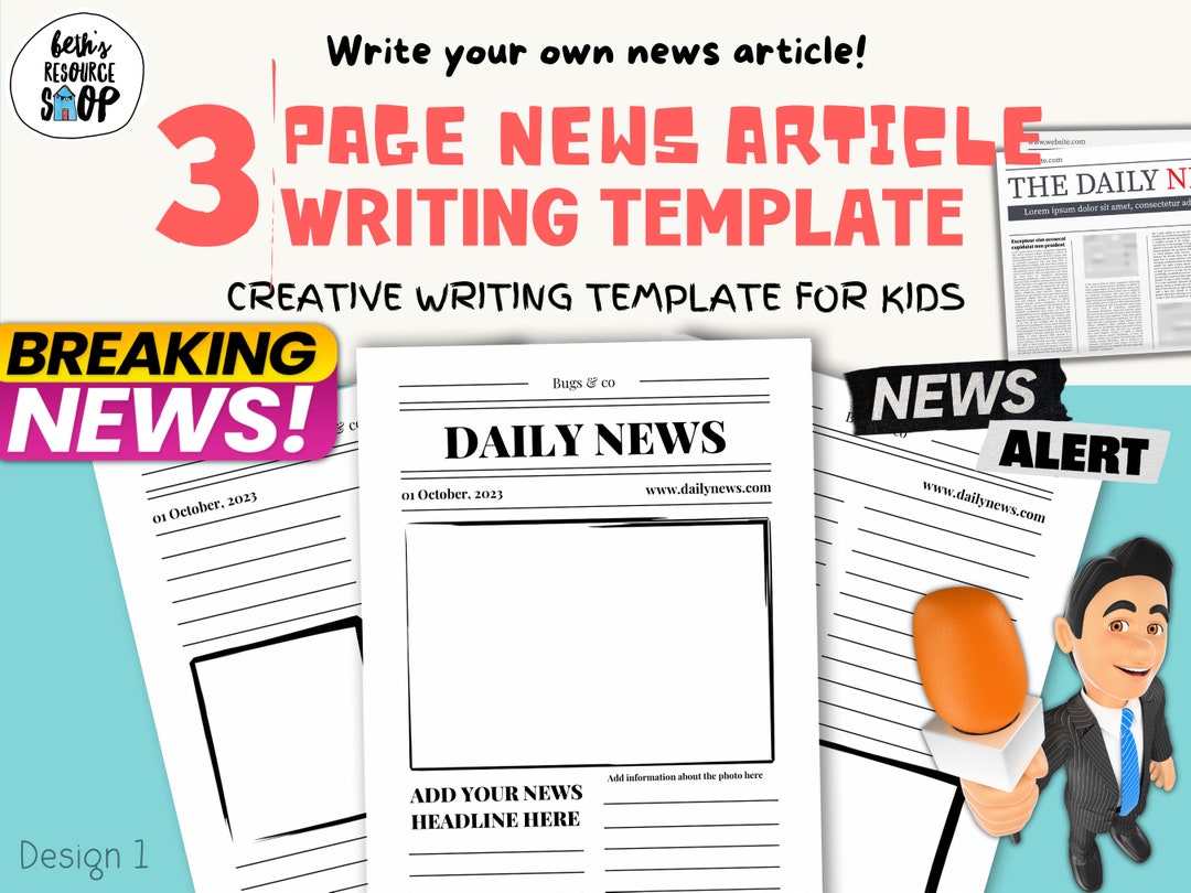 Writing Template | News Article | Writing Page | Printed Lined Paper ...