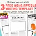 Writing Template | News Article | Writing Page | Printed Lined Paper ...