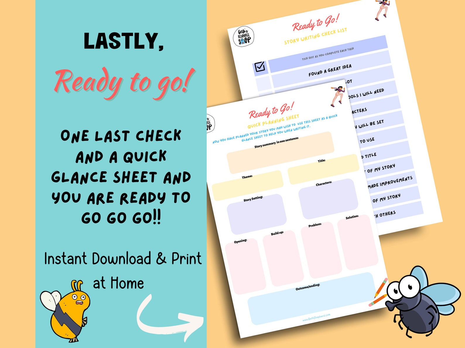 Story Writing Planner | Writing Guide for Kids | Writing Workbook ...