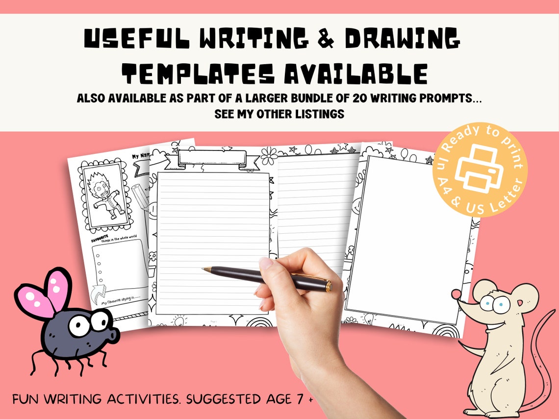 3 Character Profile Writing Worksheets for Kids Character Planner ...