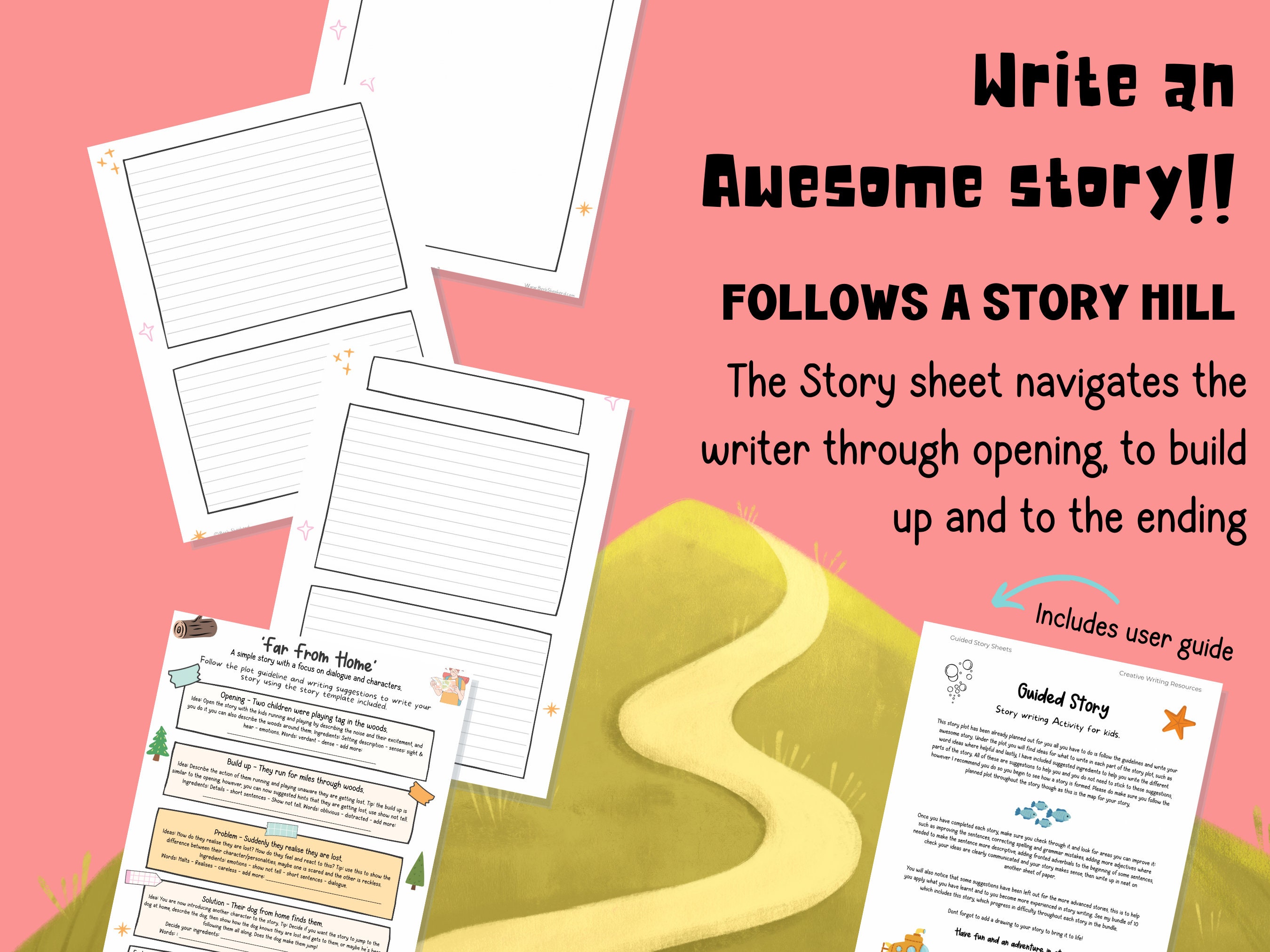 Guided Story Story Writing Activity Creative Writing Prompts Worksheets ...