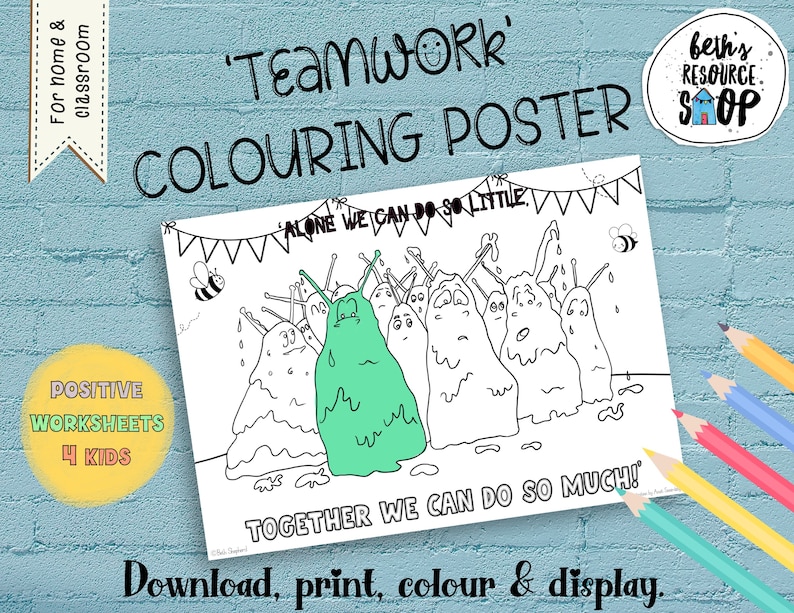 Teamwork Colouring Sheet Colouring Poster Printable Colouring Sheet ...