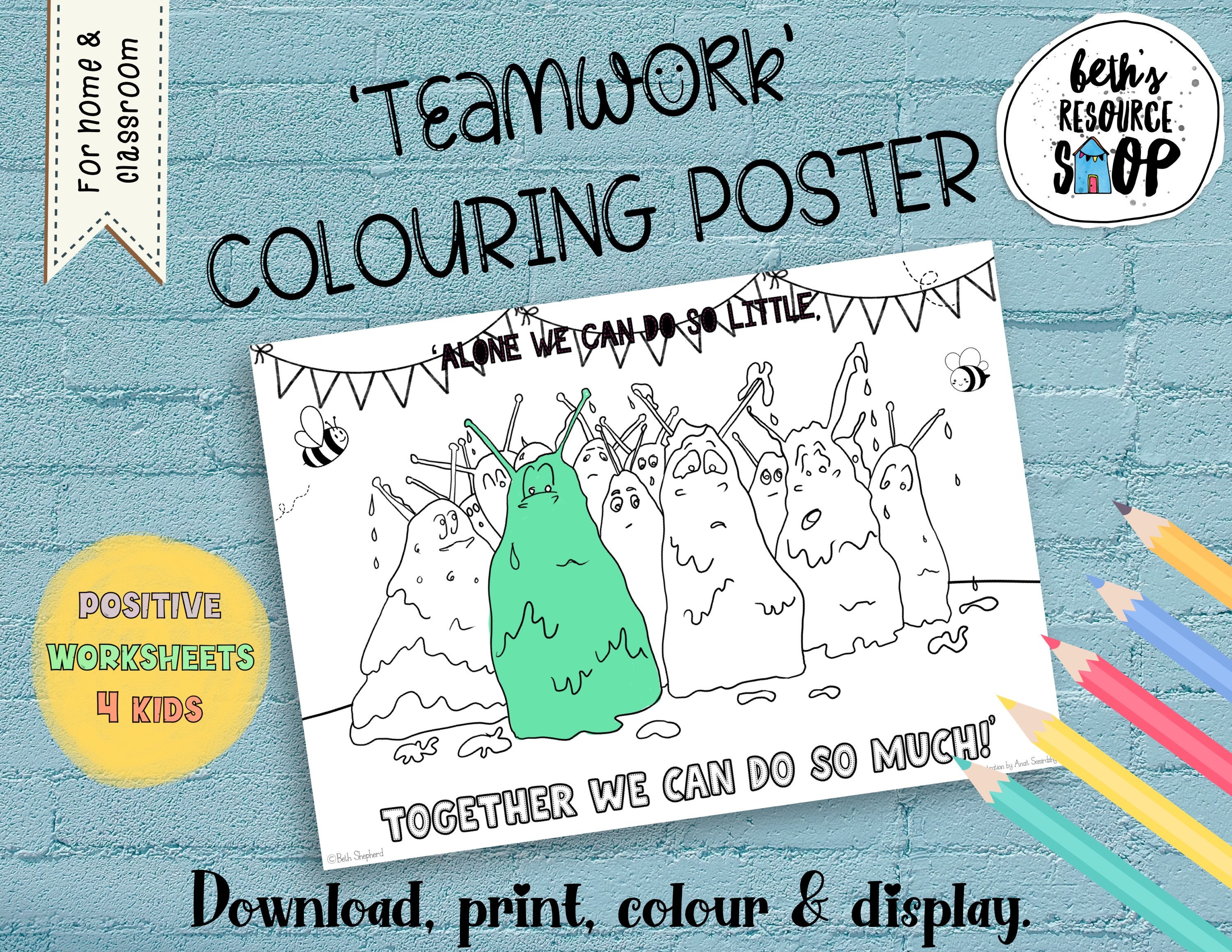 Teamwork Colouring Sheet Colouring Poster Printable Colouring Sheet ...