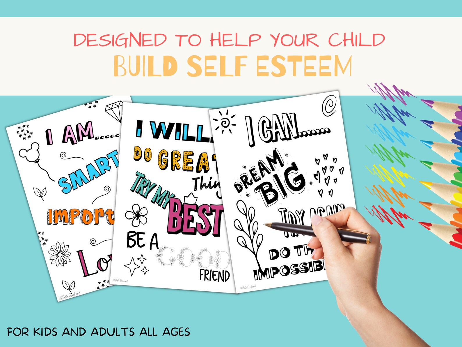 Self Esteem Activities Self Esteem Colouring Pages Worksheets for Kids ...