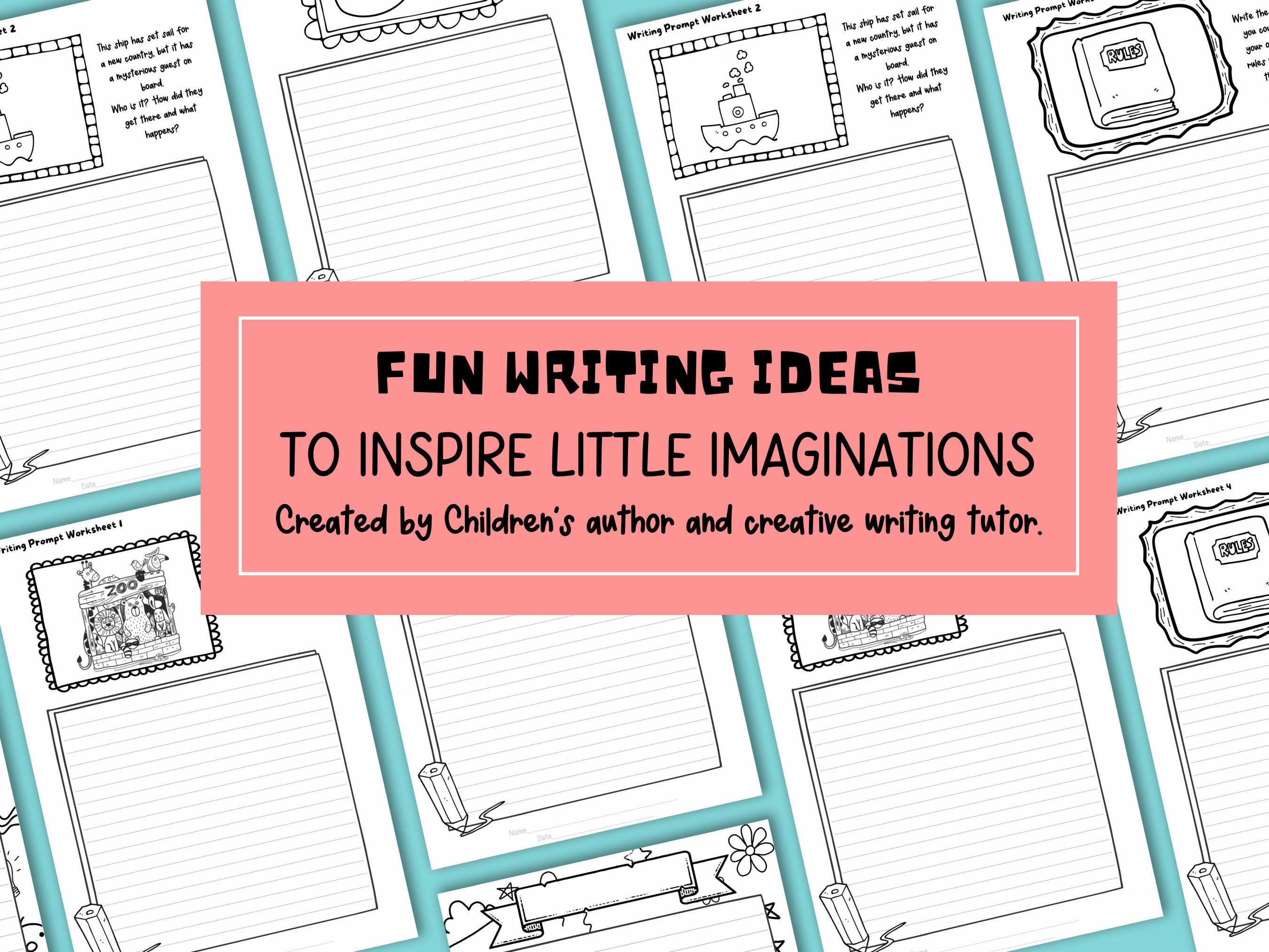3 Mixed Themed Writing Prompts Story Writing Worksheets for Kids ...