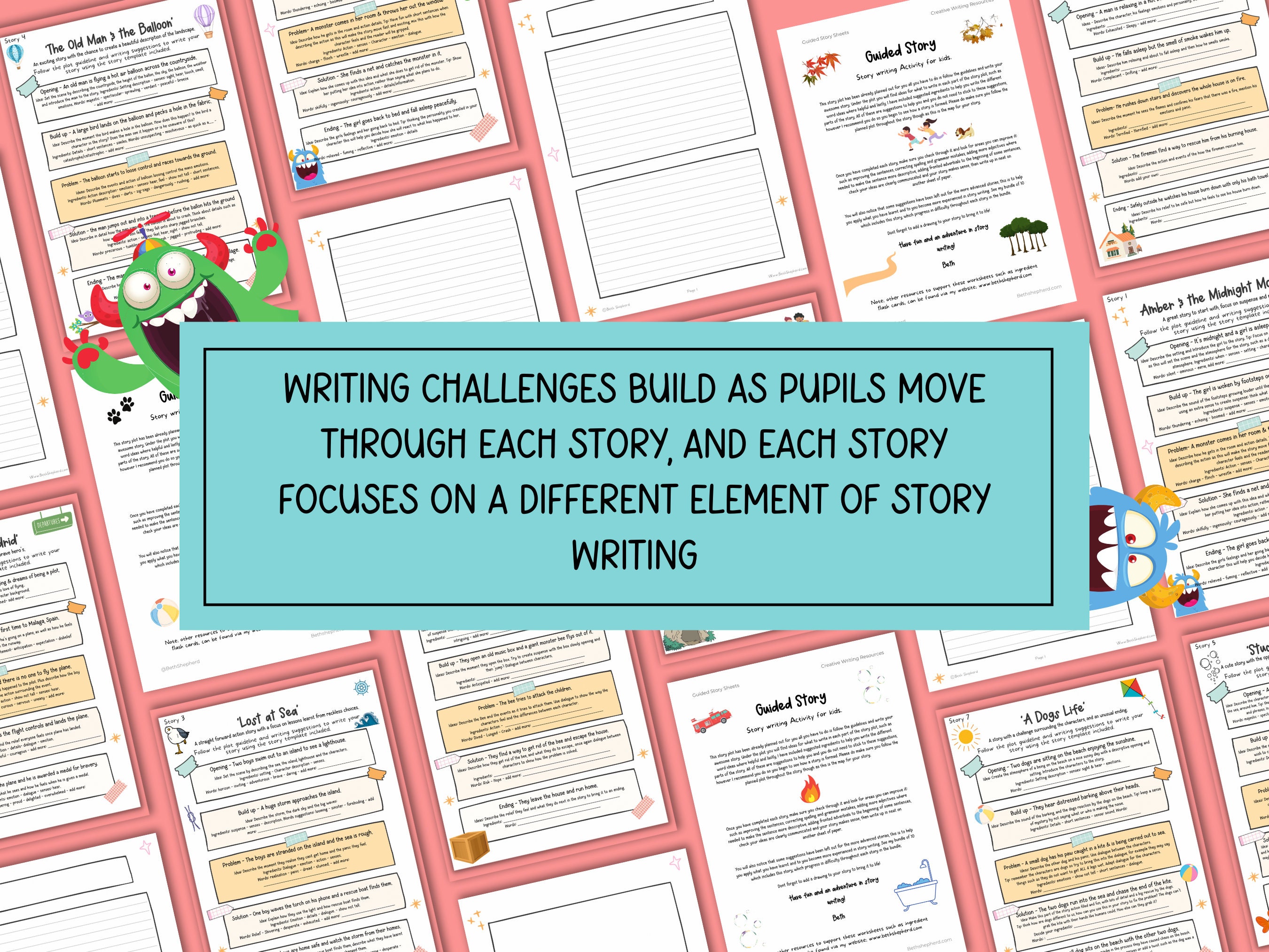 Guided Story Writing Bundle | Story Writing Activities | Writing ...