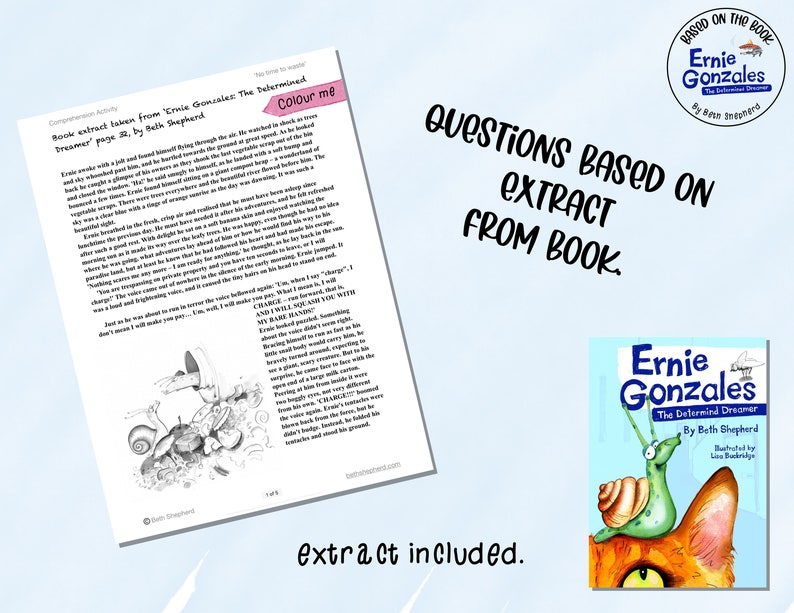 Comprehension Activity Worksheet for Kids Creative Writing Practice ...